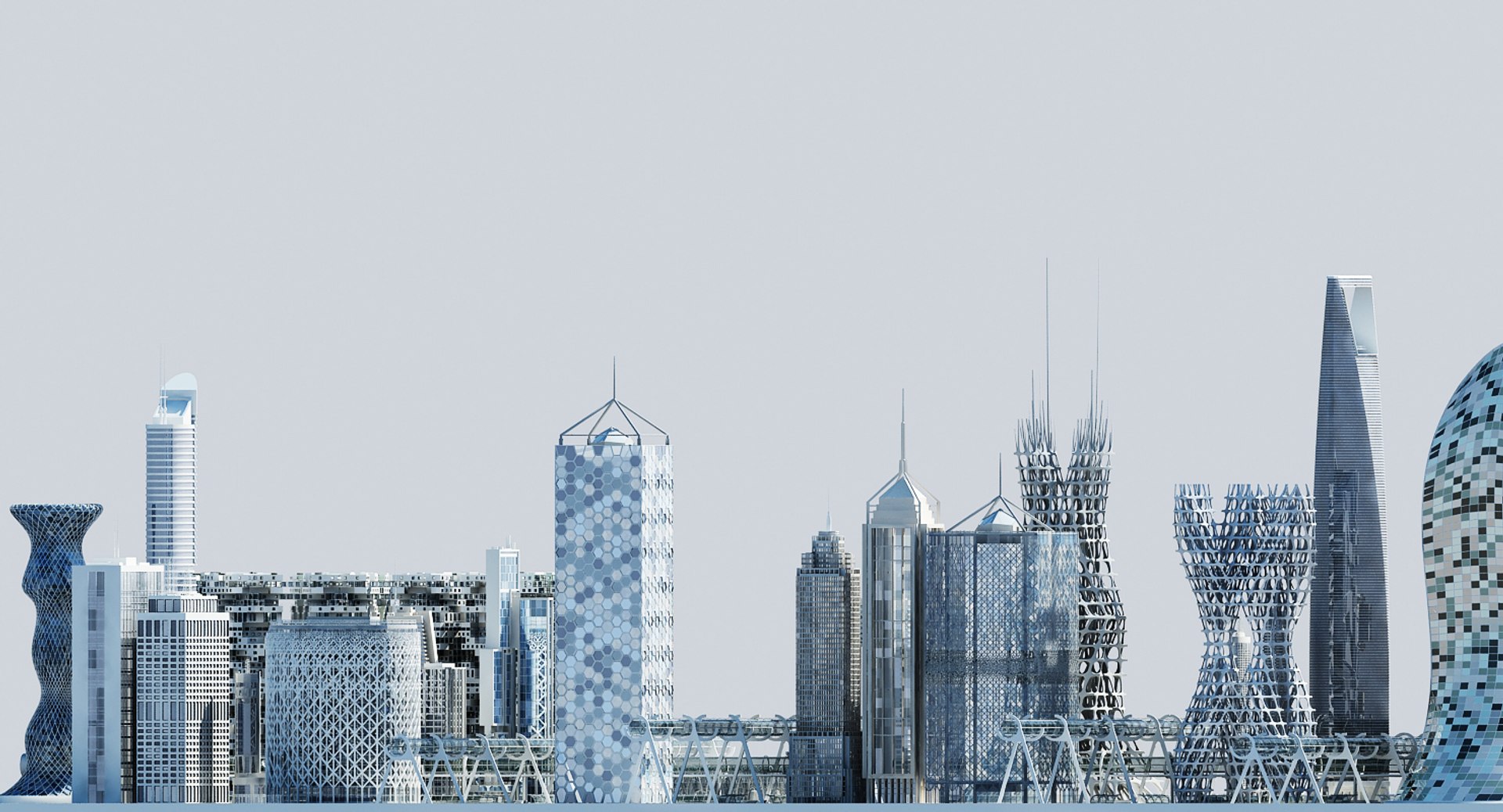 3d Model Future Futuristic Architectural
