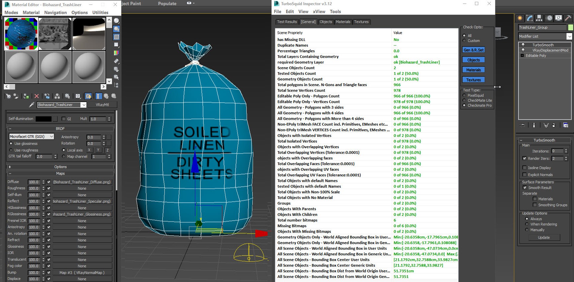 3D Soiled Linen Liner Bag Model - TurboSquid 1666700