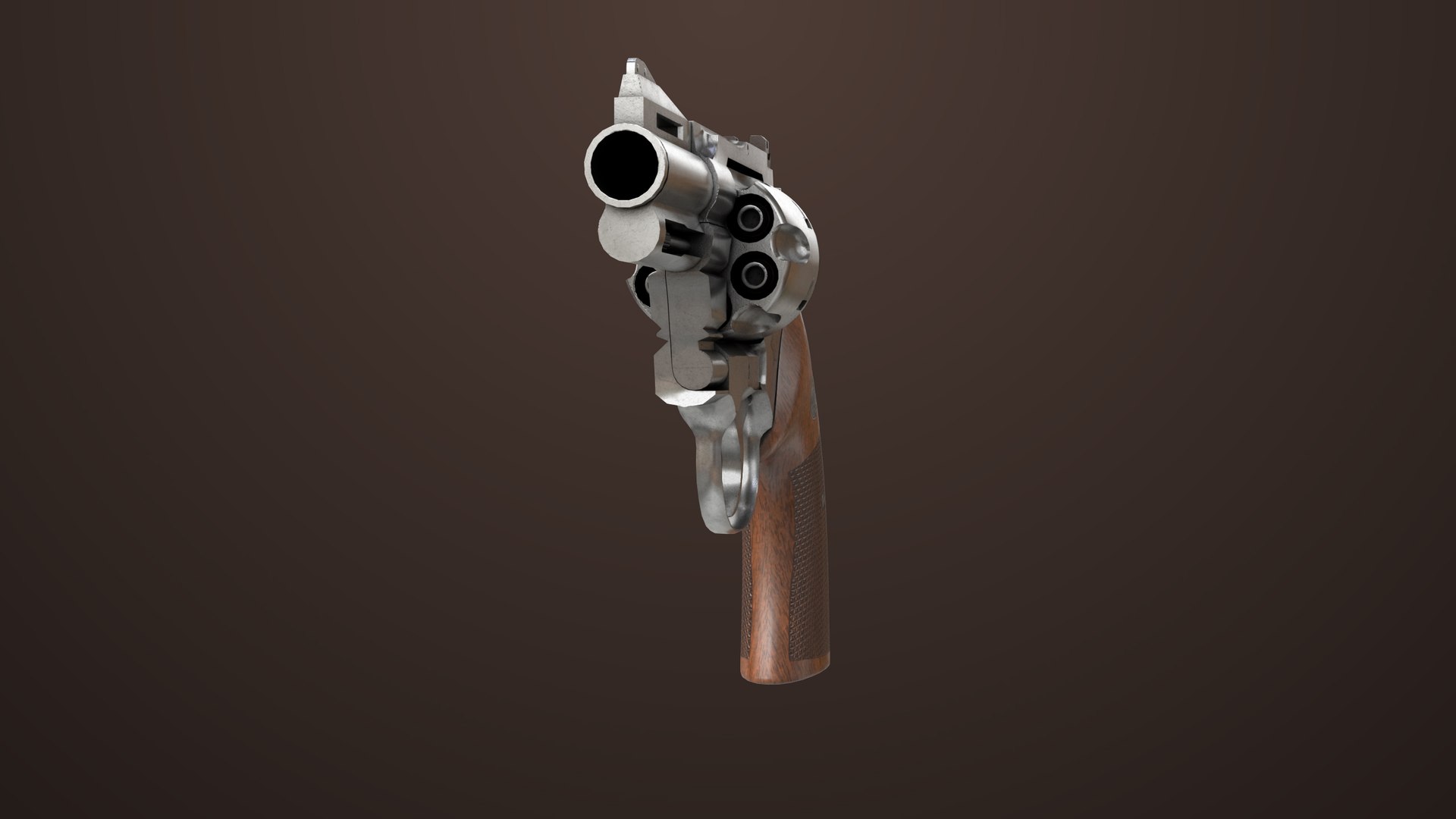 3D Revolver 05 Small Silver All PBR Unity UE Textures model ...