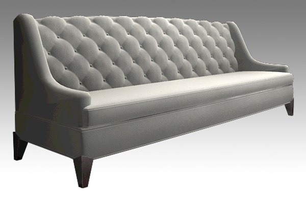 3d tufted couch vince model