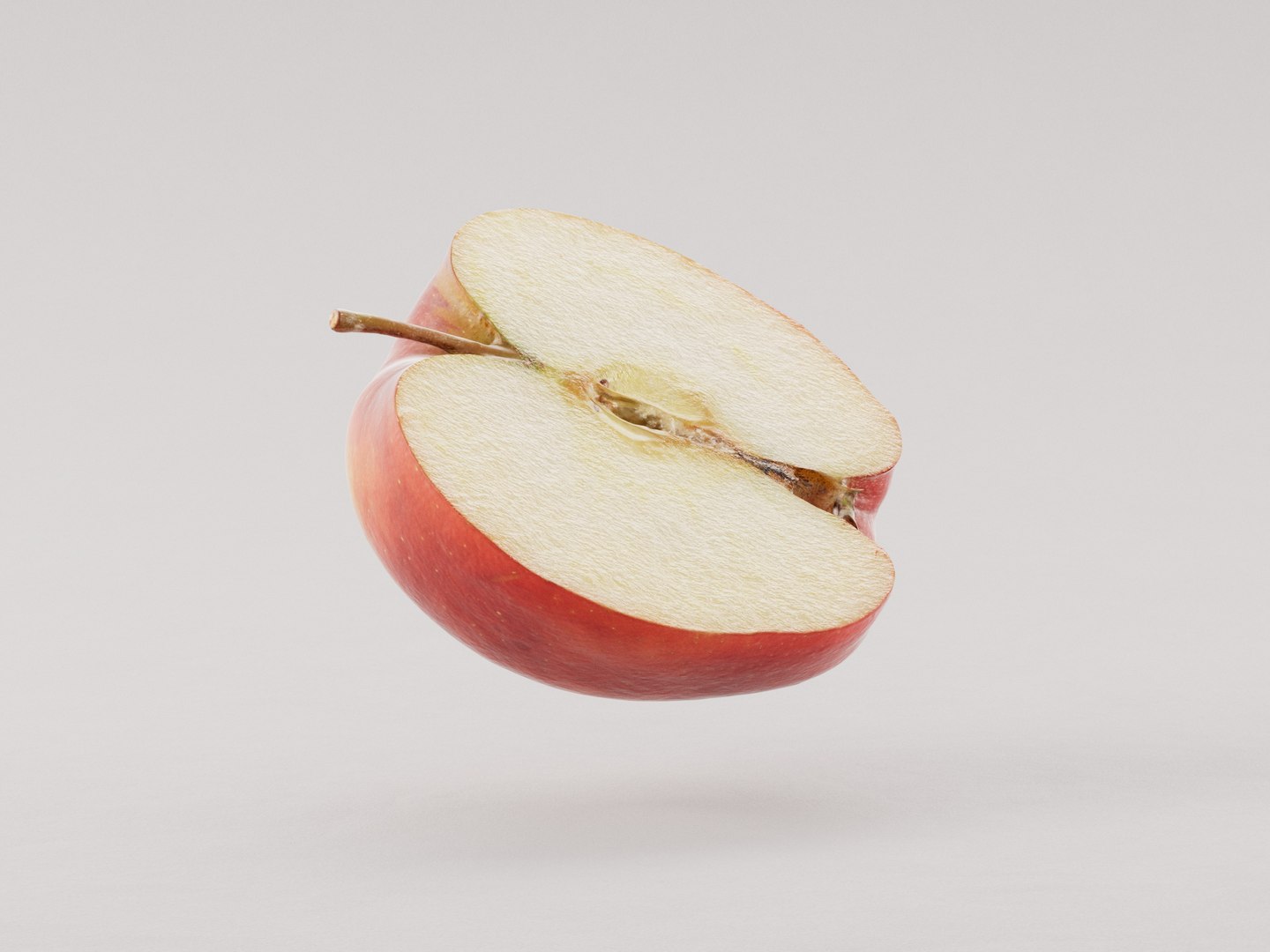 3D Half Cut Red Apple - TurboSquid 2417827