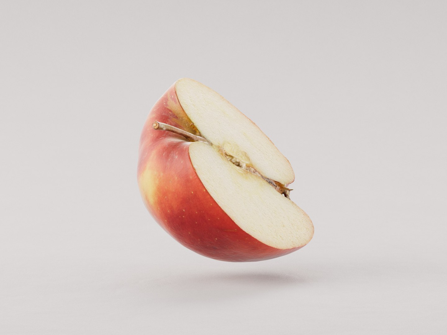 3D Half Cut Red Apple - TurboSquid 2417827