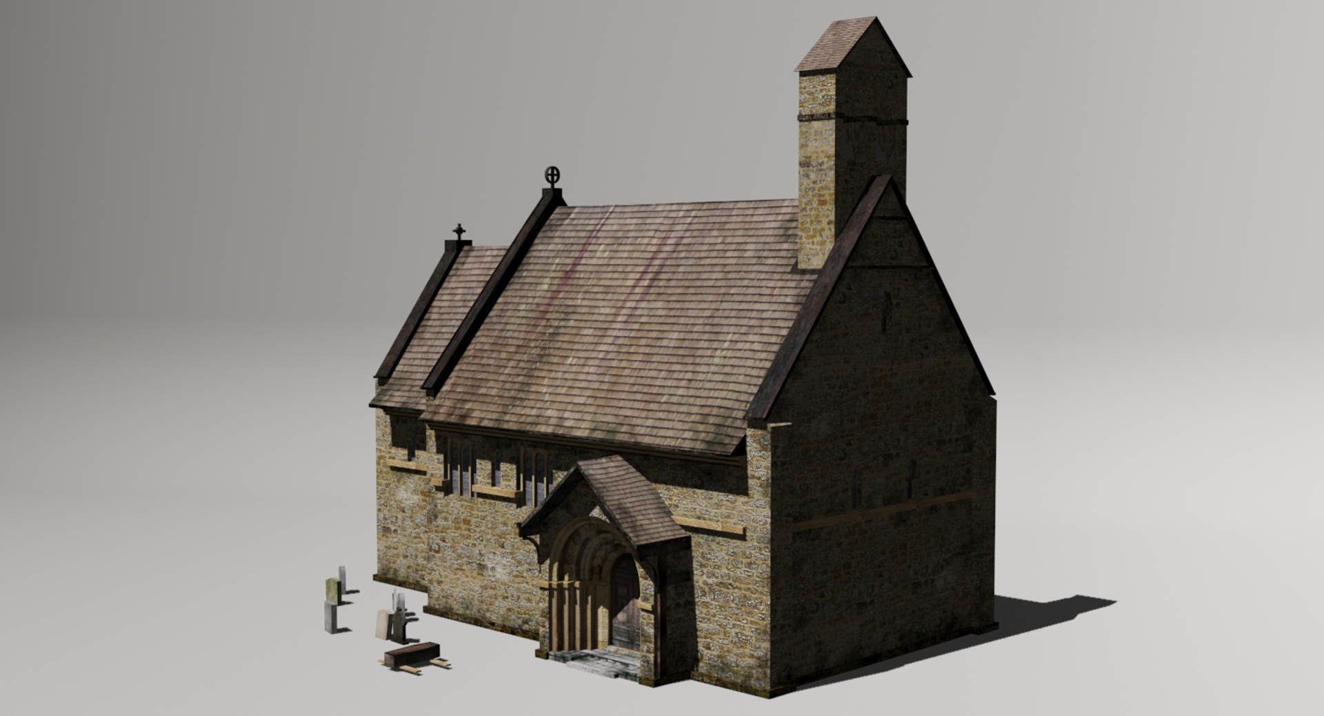 3D Low-poly Medieval Chapel Fantasy Model - TurboSquid 1192693