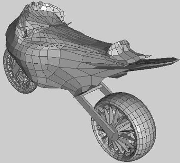 3d model basic motorcycle