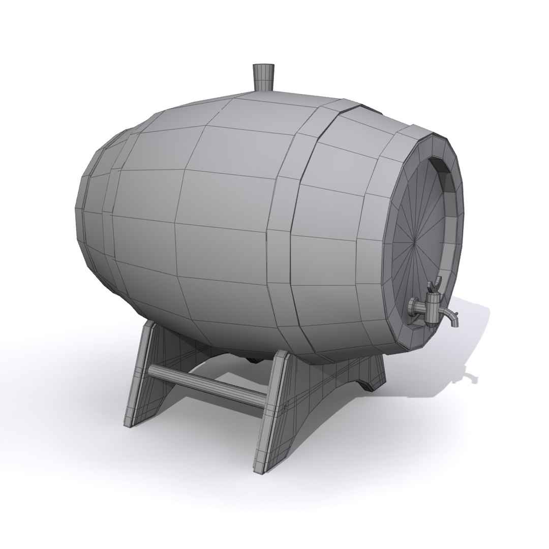 3d Model Barrel Cask