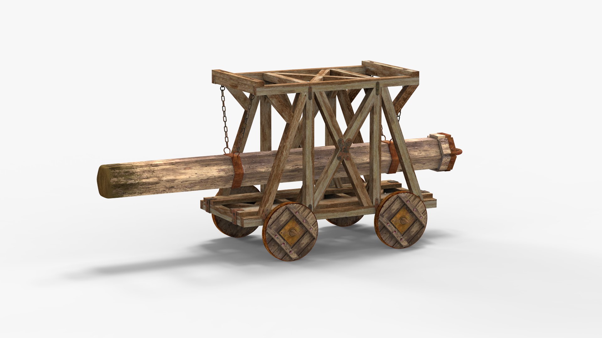 3D Medieval Battering Ram - TurboSquid 2162189