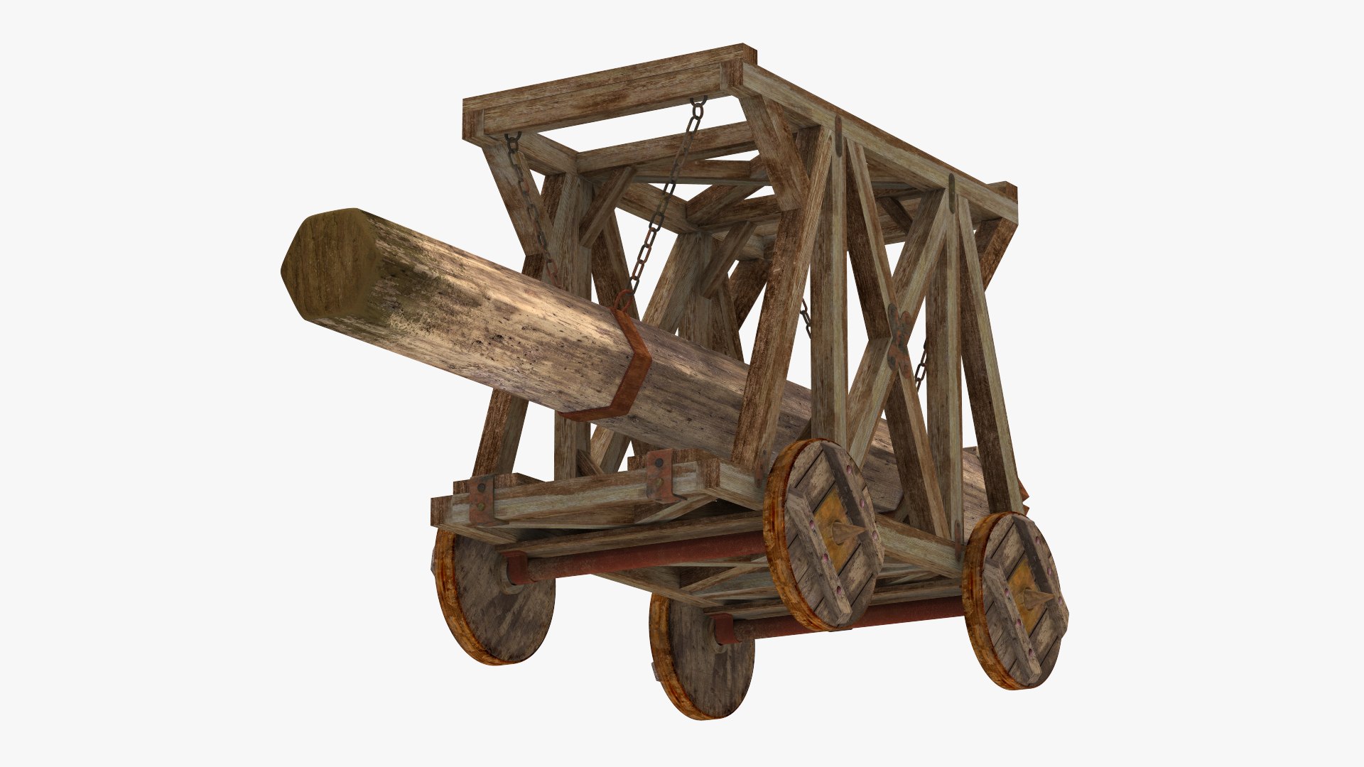 3D Medieval Battering Ram - TurboSquid 2162189