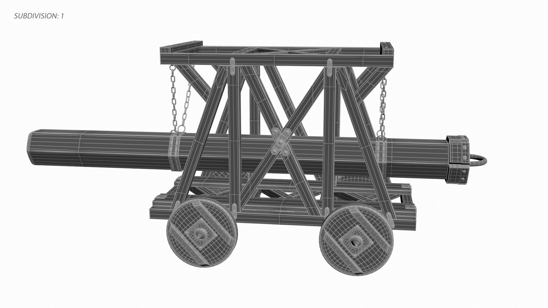 3D Medieval Battering Ram - TurboSquid 2162189