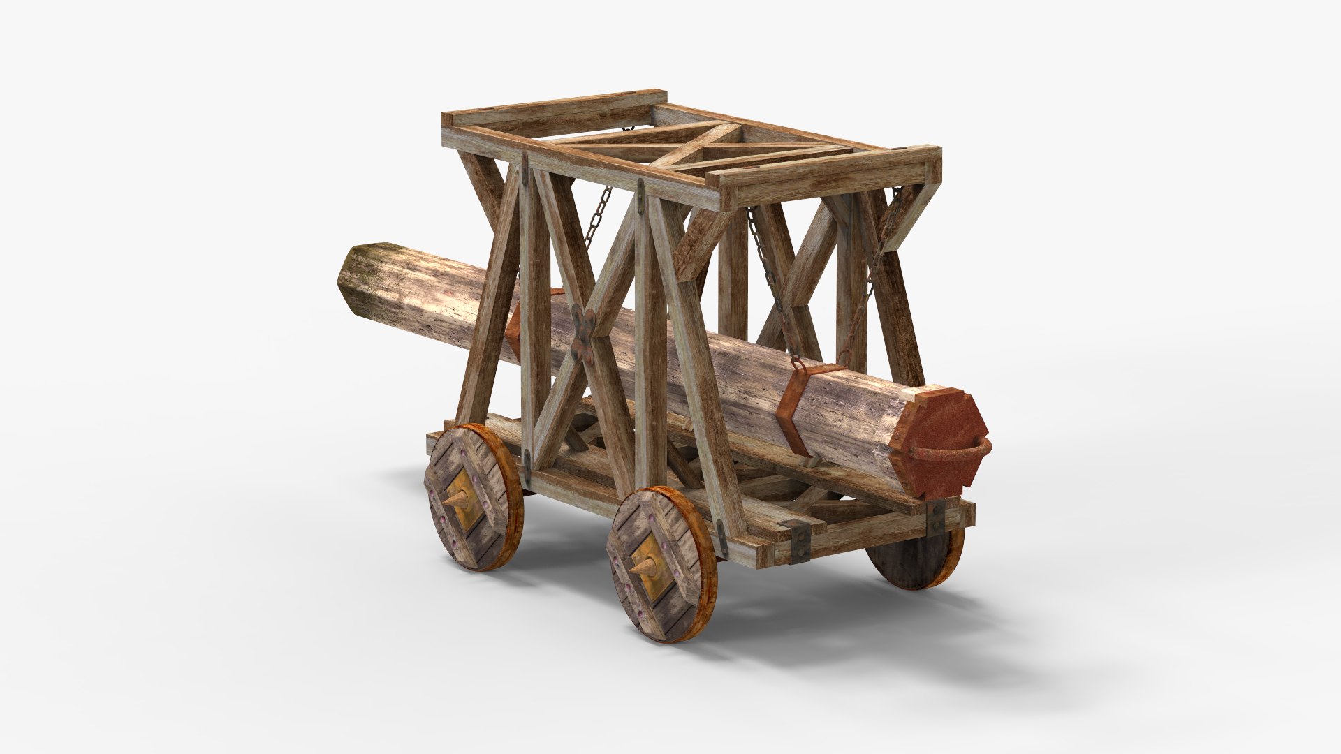 3D Medieval Battering Ram - TurboSquid 2162189