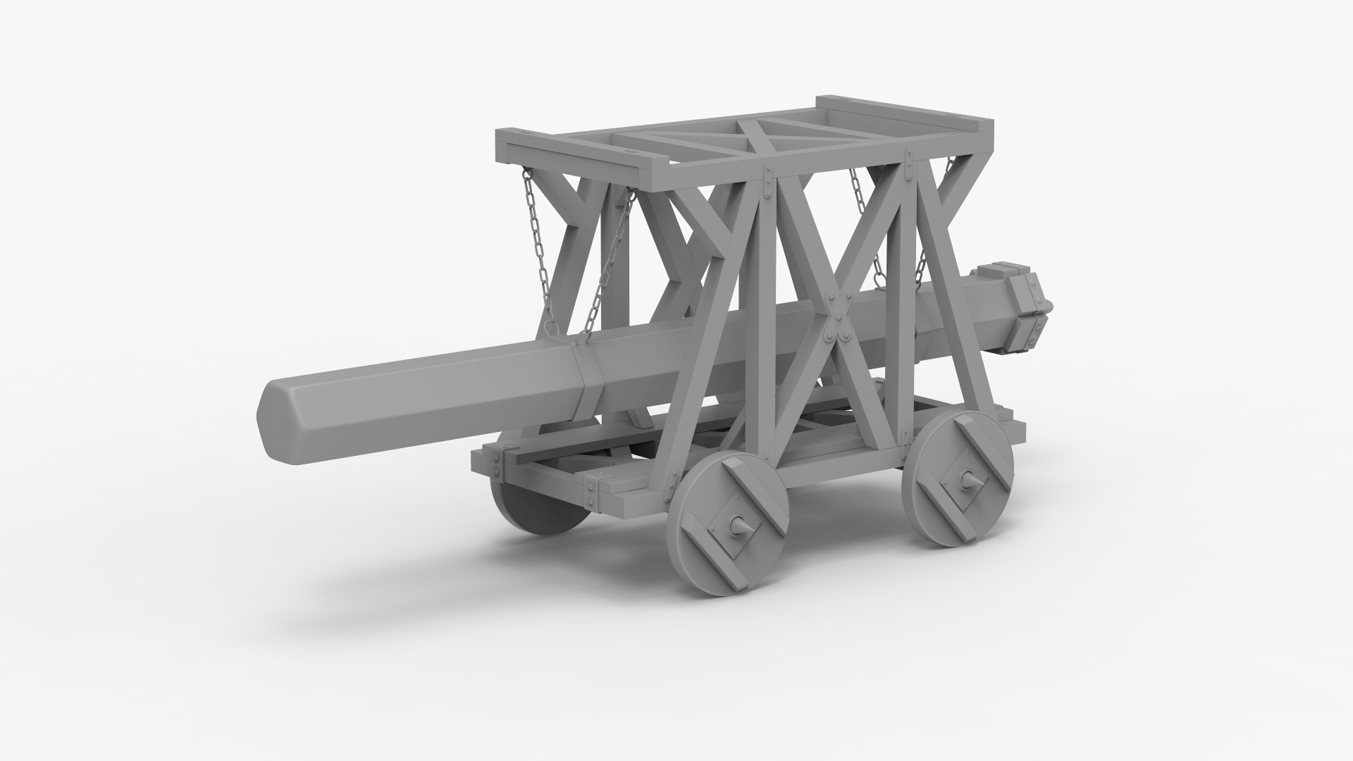 3D Medieval Battering Ram - TurboSquid 2162189