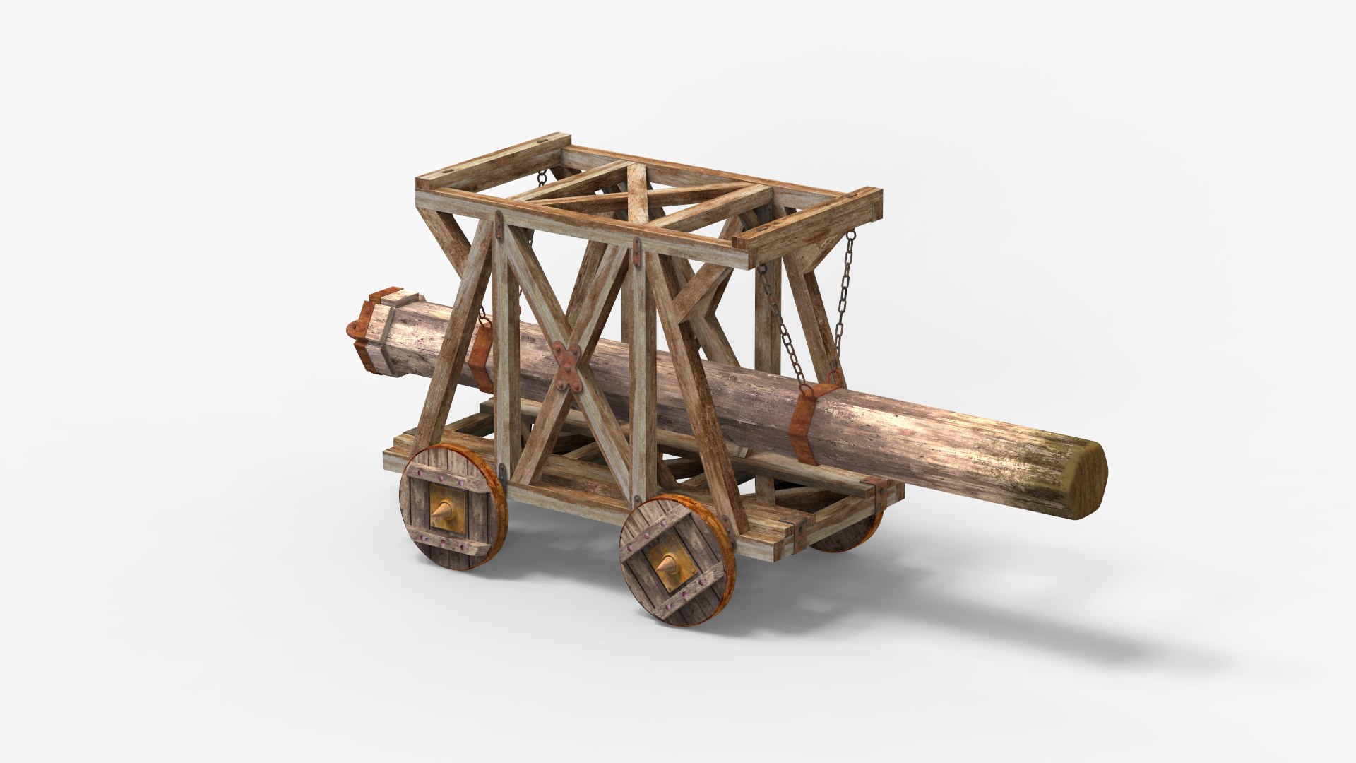3D Medieval Battering Ram - TurboSquid 2162189
