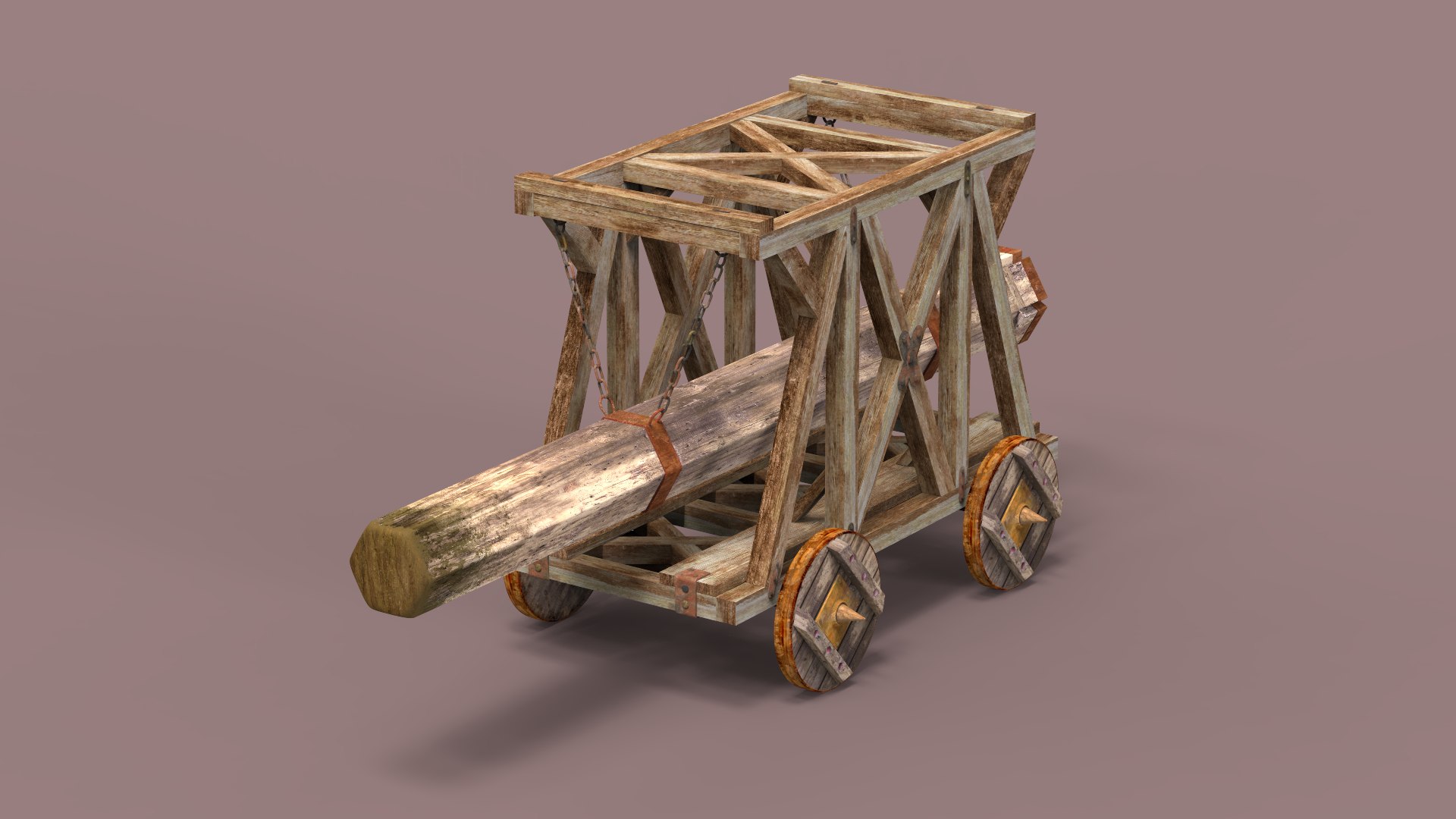 3D Medieval Battering Ram - TurboSquid 2162189