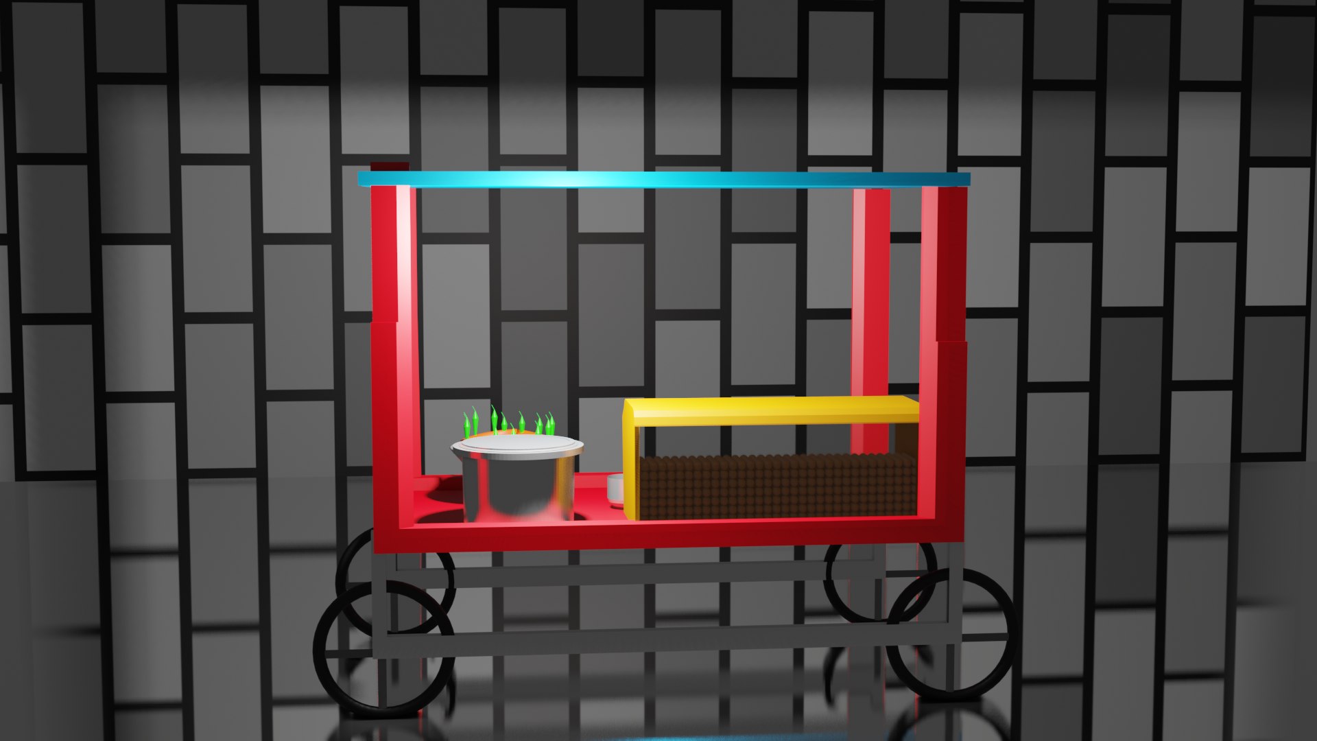 3D Panipuri Cart - TurboSquid 1813925