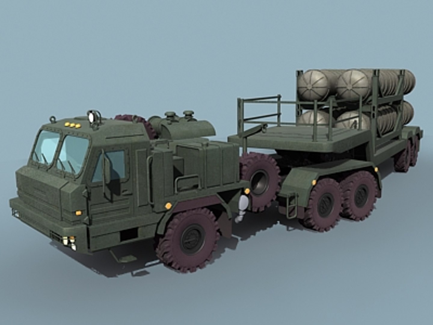 Russian Sa-10 Sa-20 Transporter 3d Dxf