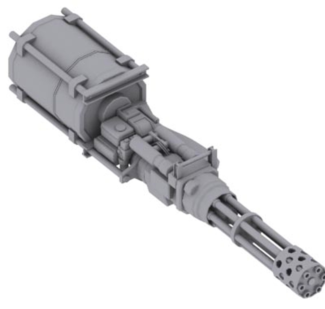 3d Orginal Minigun Model