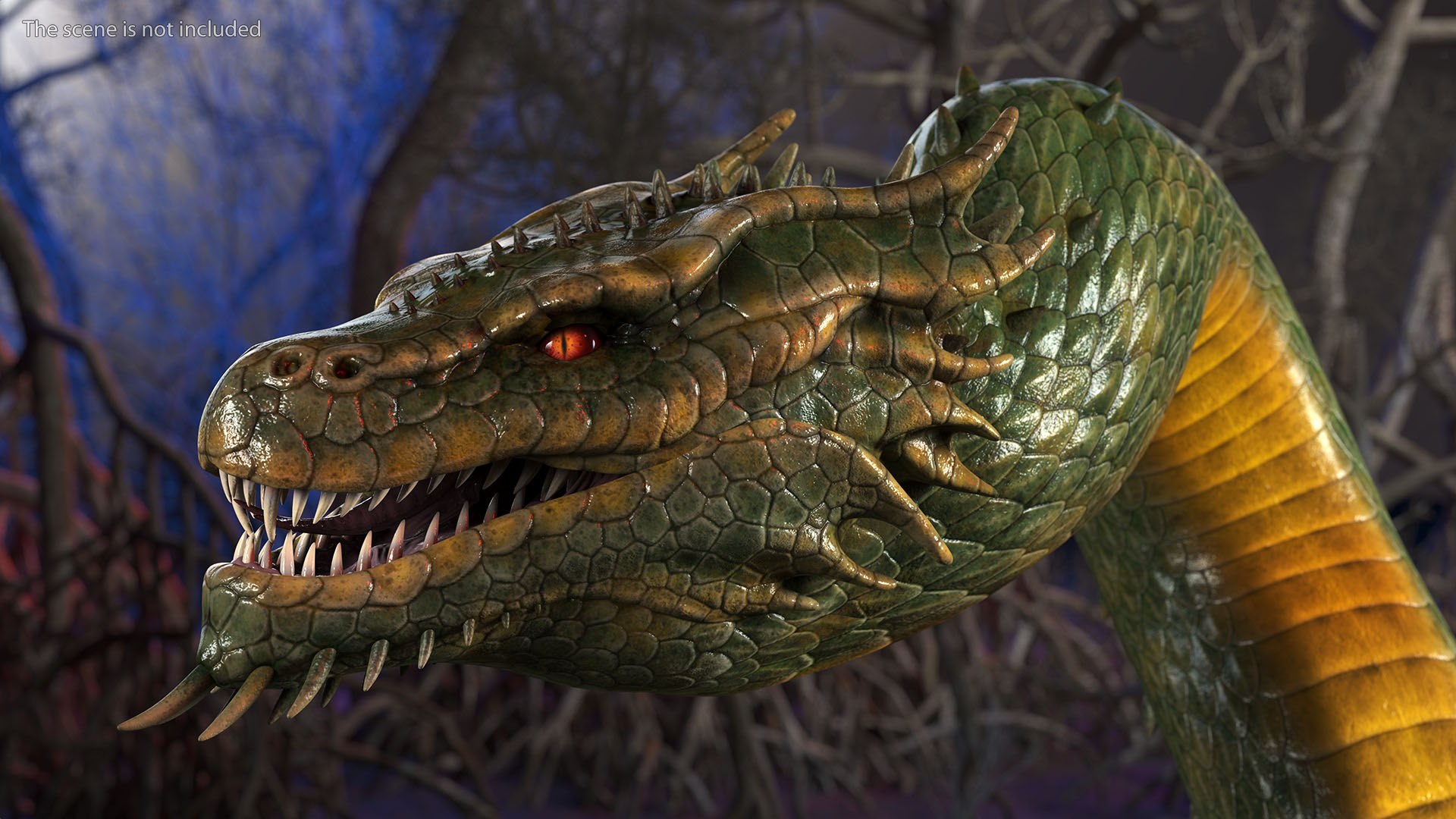 Serpentine Dragon Creature 3D - TurboSquid 2212766