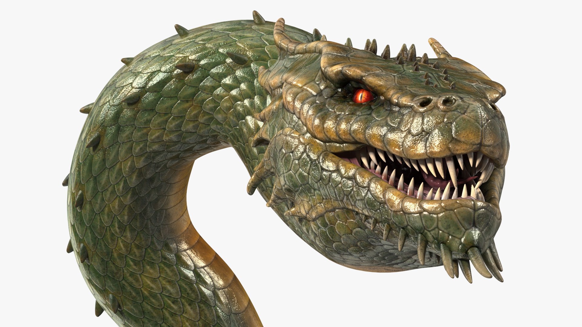 Serpentine Dragon Creature 3D - TurboSquid 2212766