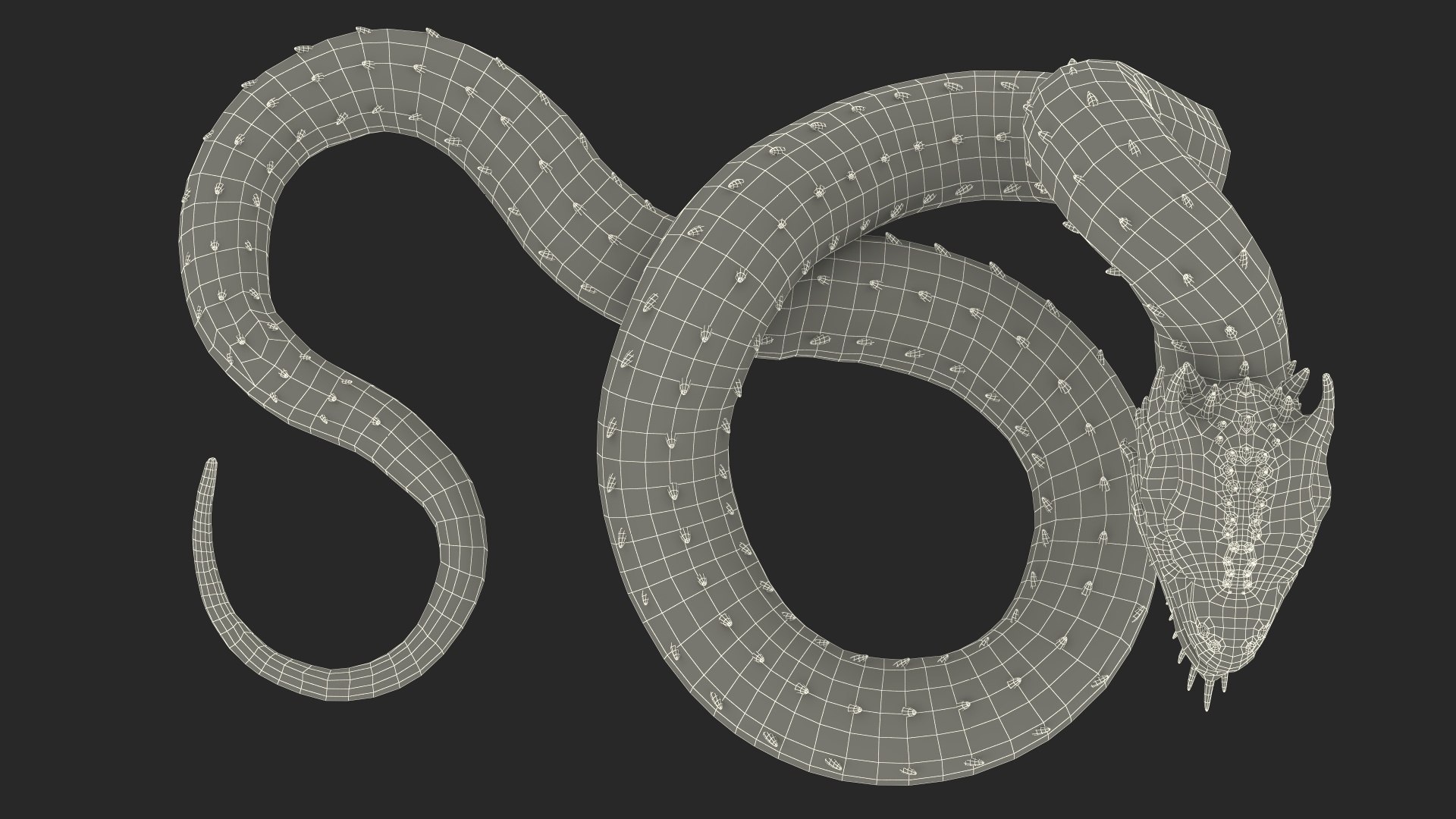 Serpentine Dragon Creature 3D - TurboSquid 2212766