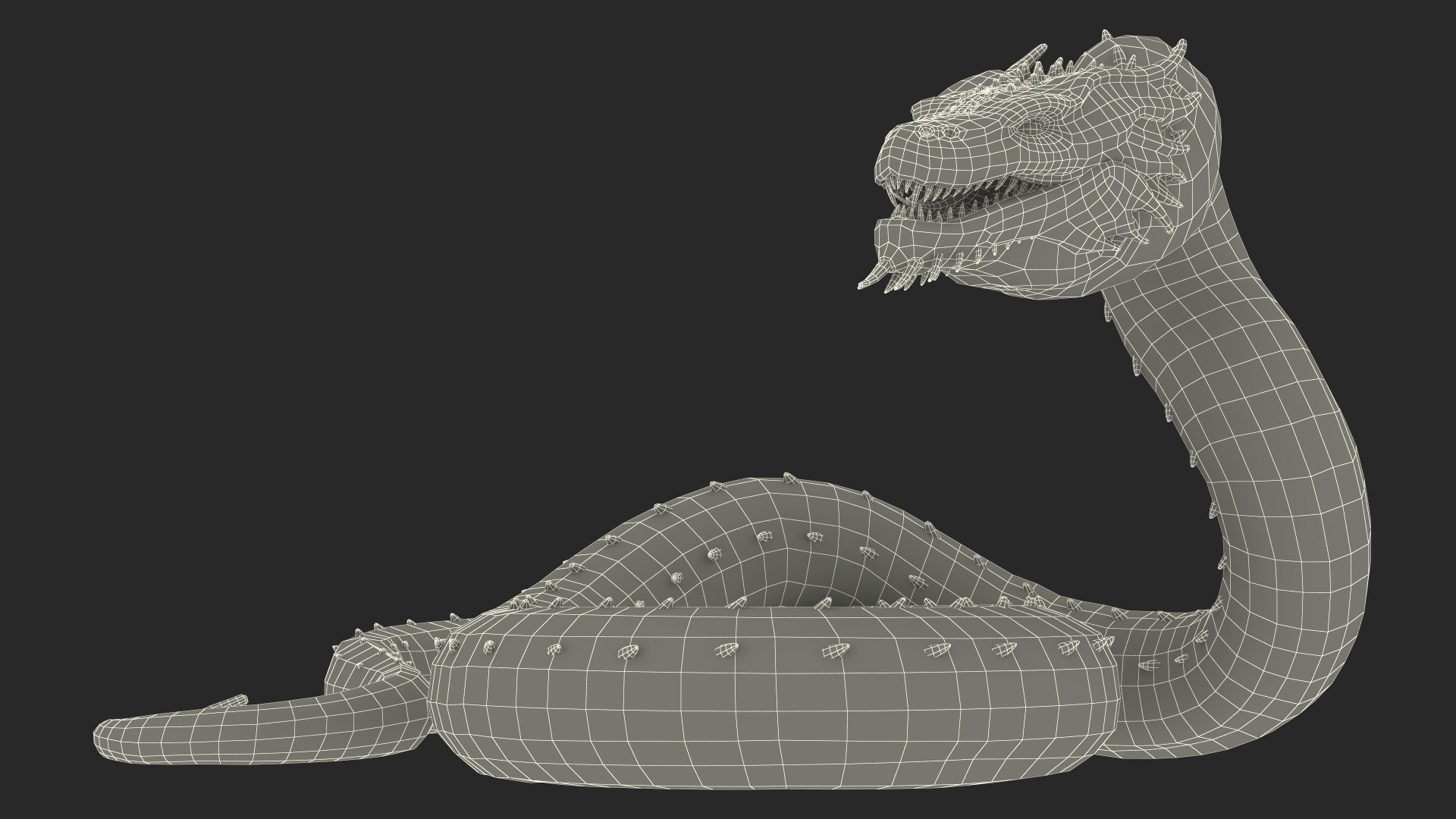 Serpentine Dragon Creature 3D - TurboSquid 2212766
