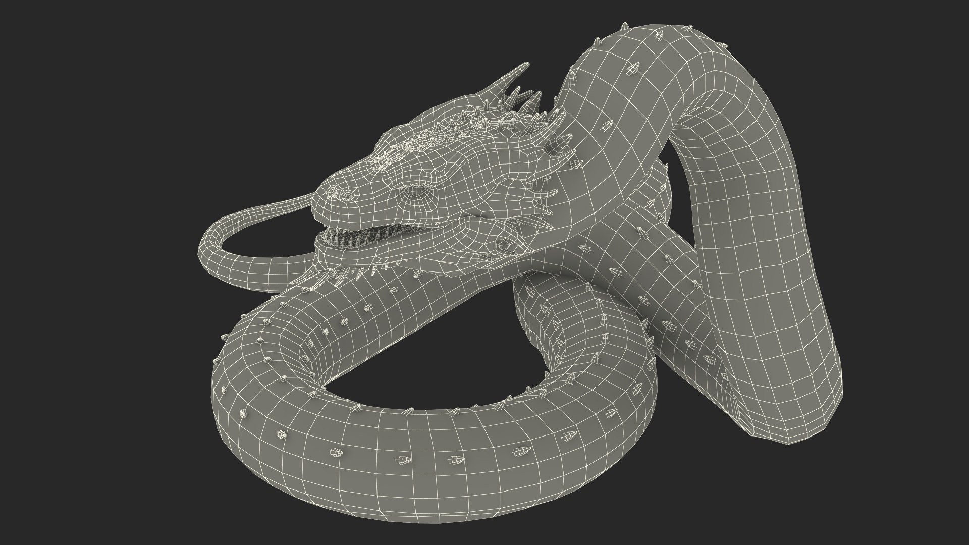 Serpentine Dragon Creature 3D - TurboSquid 2212766