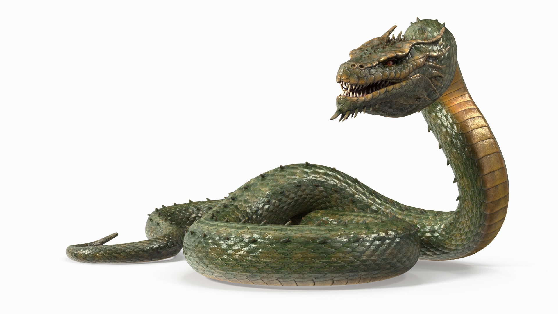 Serpentine Dragon Creature 3D - TurboSquid 2212766