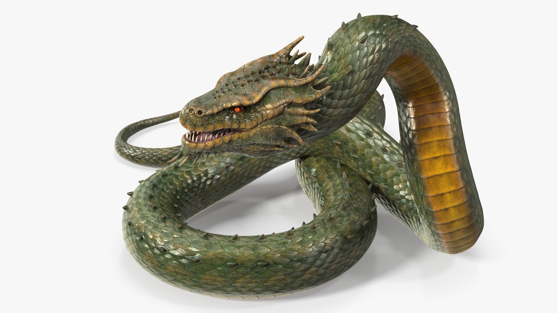 Serpentine Dragon Creature 3D - TurboSquid 2212766