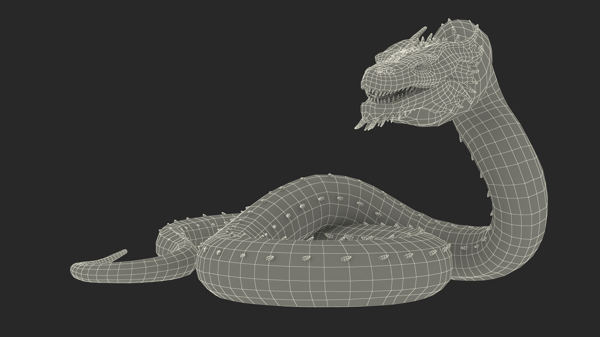 Serpentine Dragon Creature 3D - TurboSquid 2212766