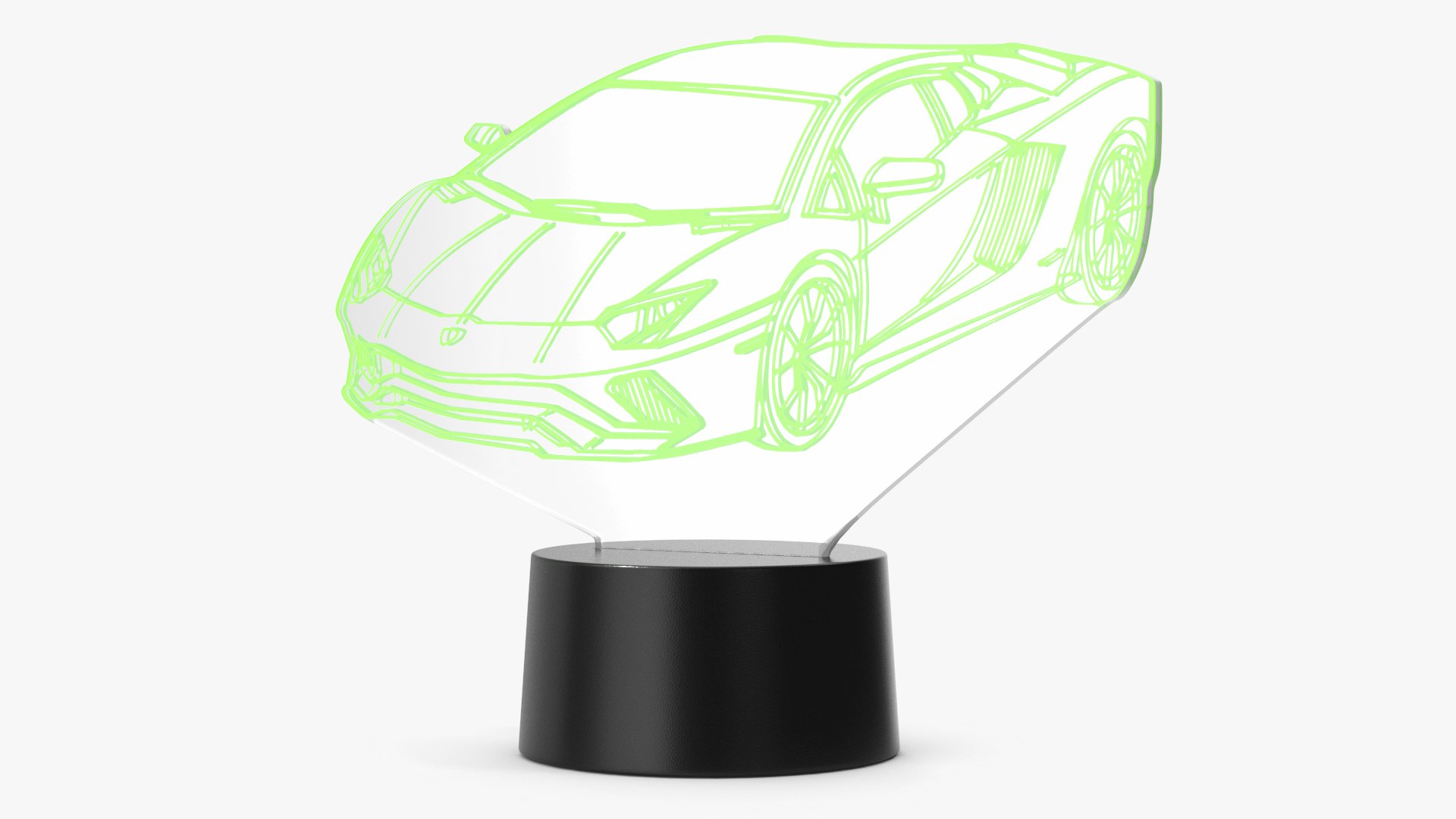 3D model Hologram Night Light Car Green - TurboSquid 2097519