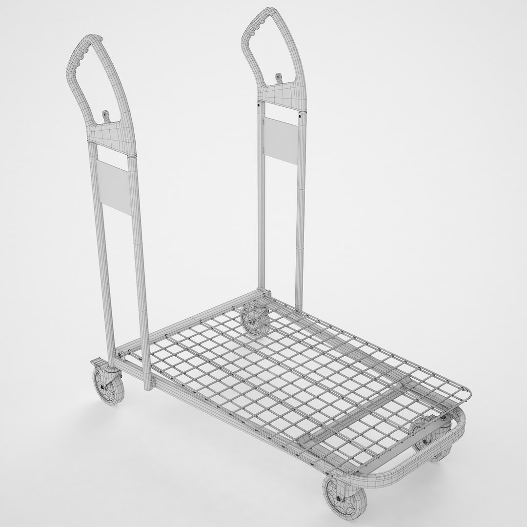 3D Cargo Shopping Trolley 01 - TurboSquid 2064426