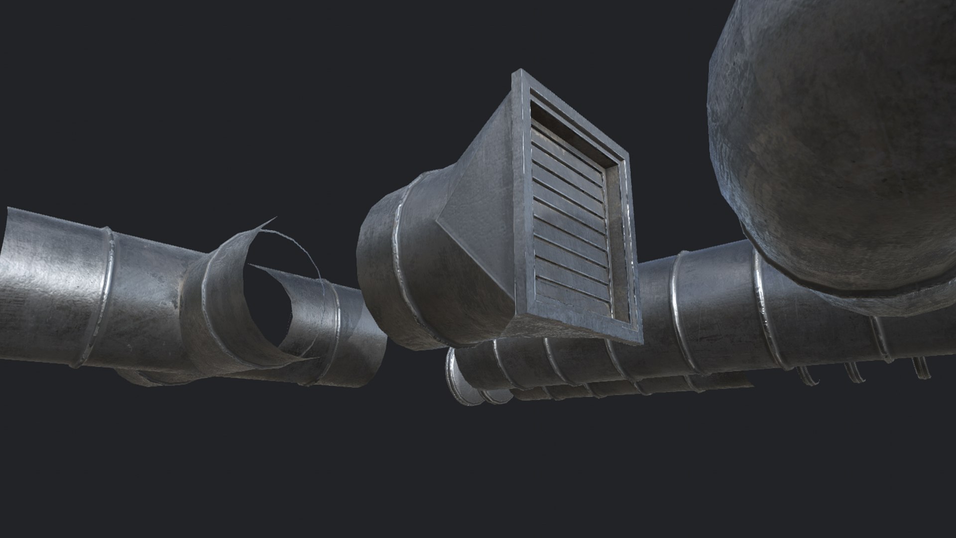 3D ventilation modular kit pbr - TurboSquid 1227752