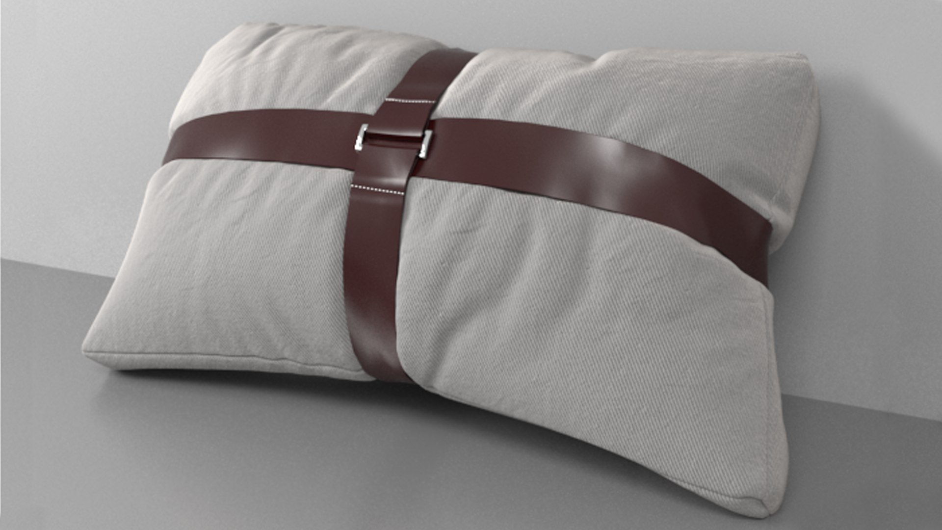 Photorealistic Pillow with leather elements 3D - TurboSquid 1945084
