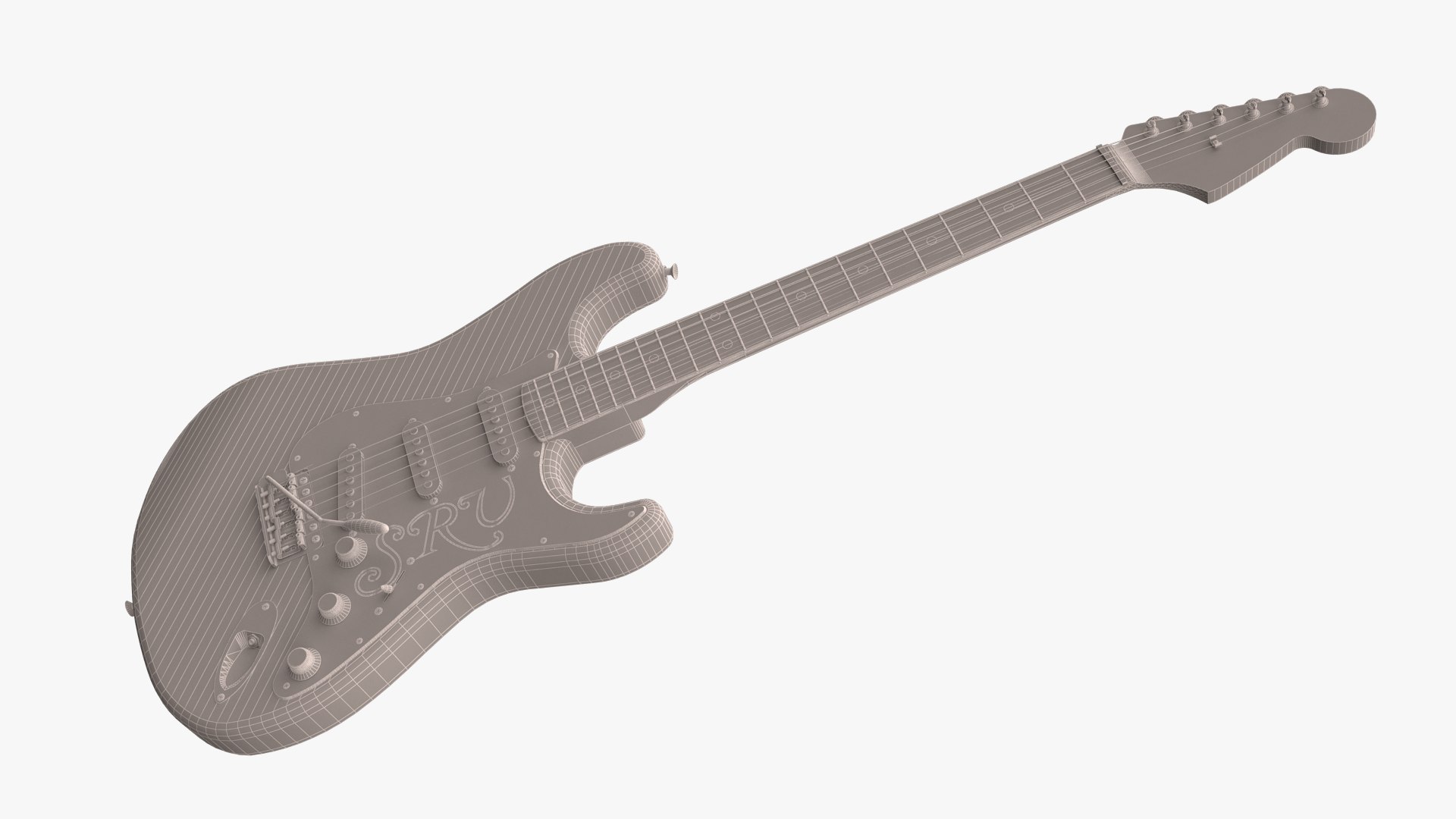 3D Stratocaster Stevie Ray Vaughan Model - TurboSquid 1814081
