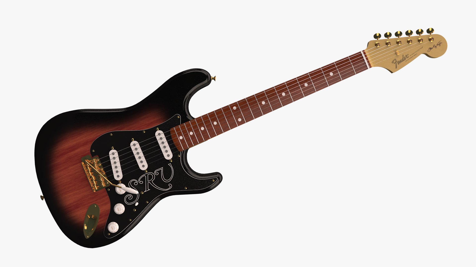 3D Stratocaster Stevie Ray Vaughan Model - TurboSquid 1814081