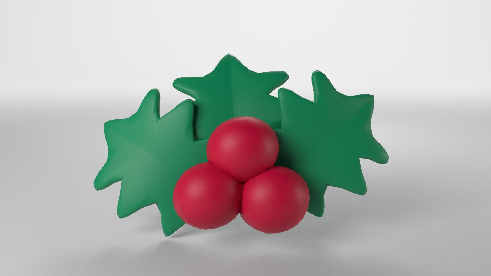 Free Low Poly - Cute Holly Berry 3D Model - TurboSquid 1994582