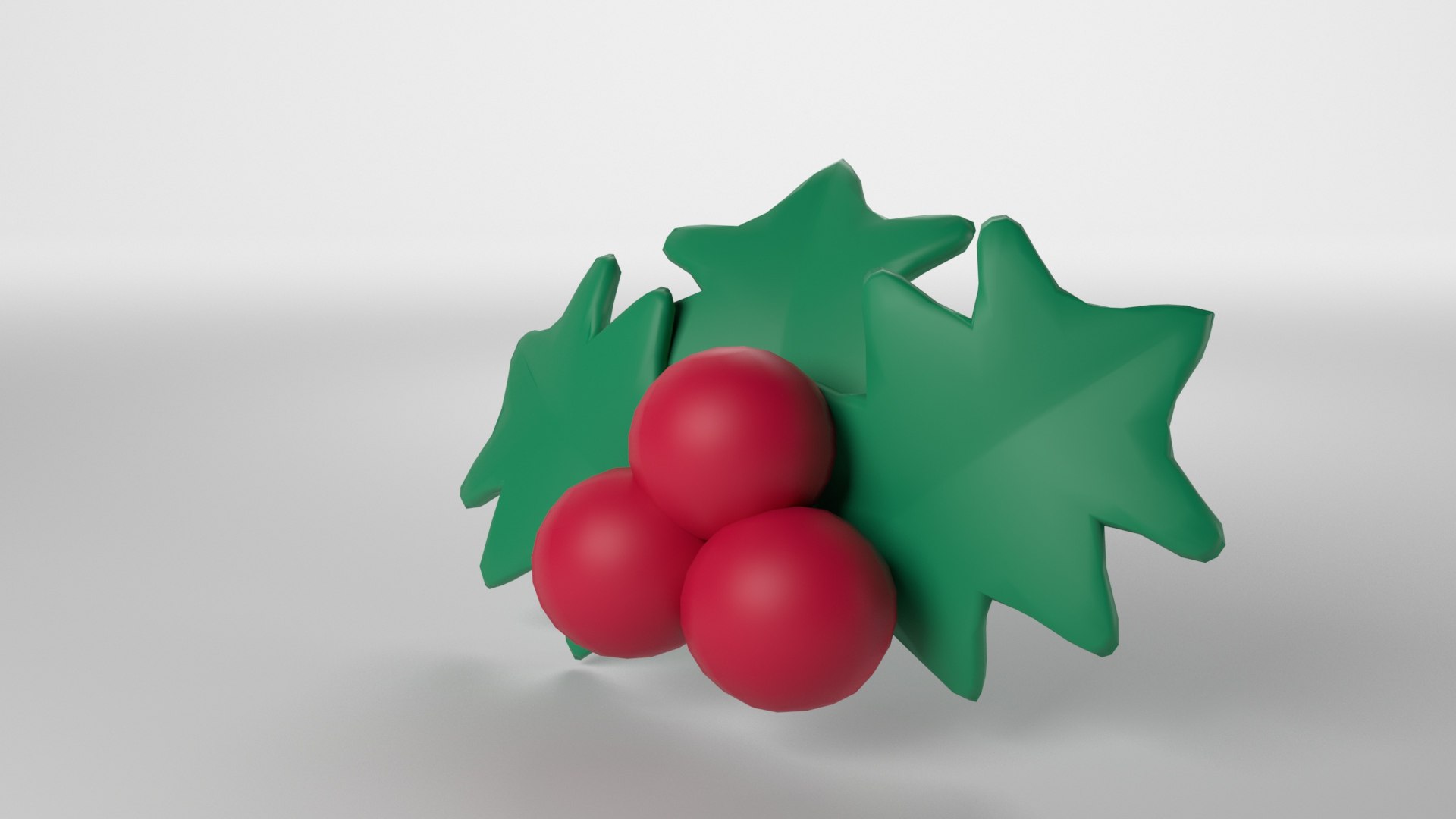 Free Low Poly - Cute Holly Berry 3D Model - TurboSquid 1994582