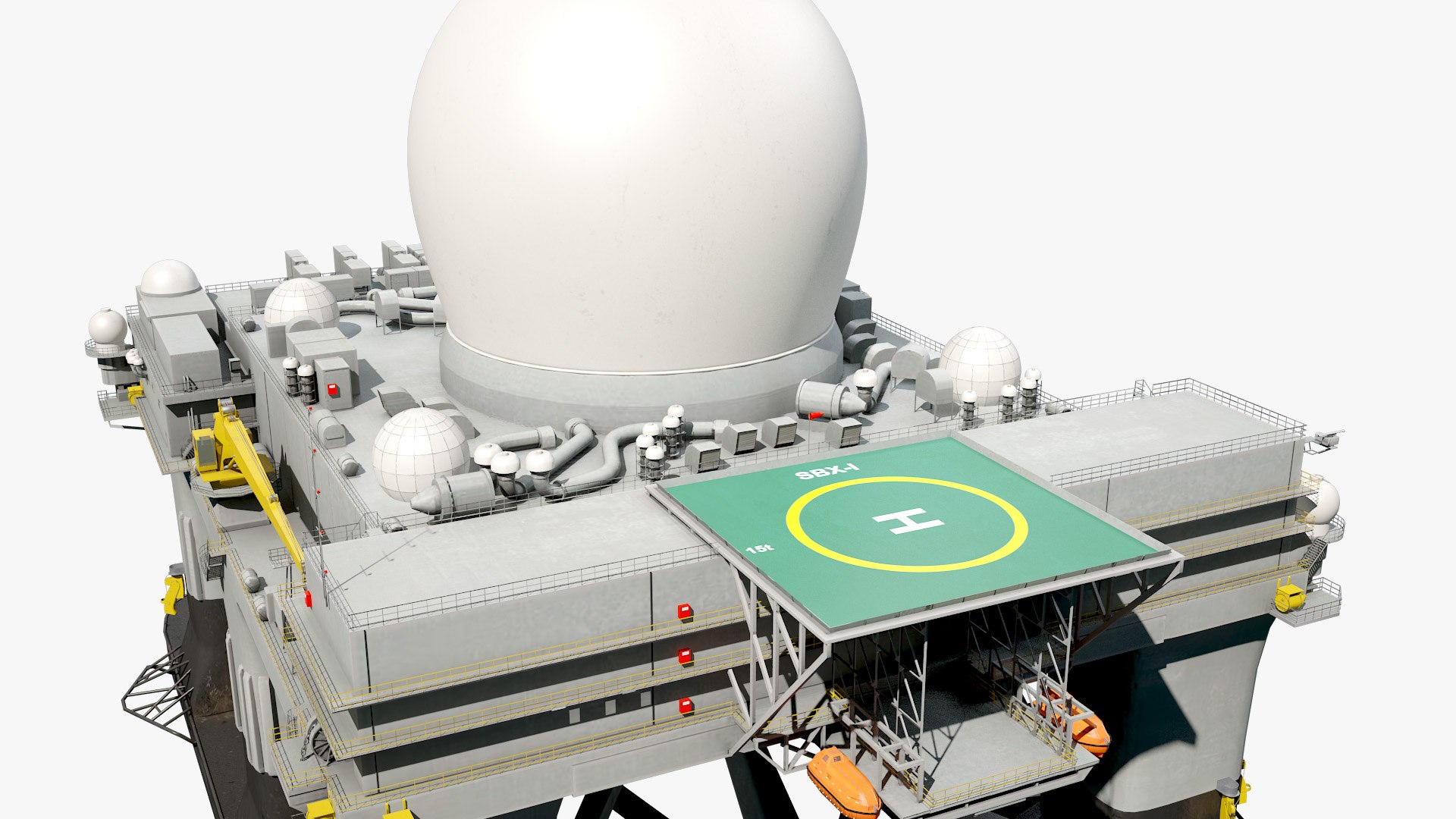 3D Sea Based X-Band Radar SBX-1 - TurboSquid 1784568