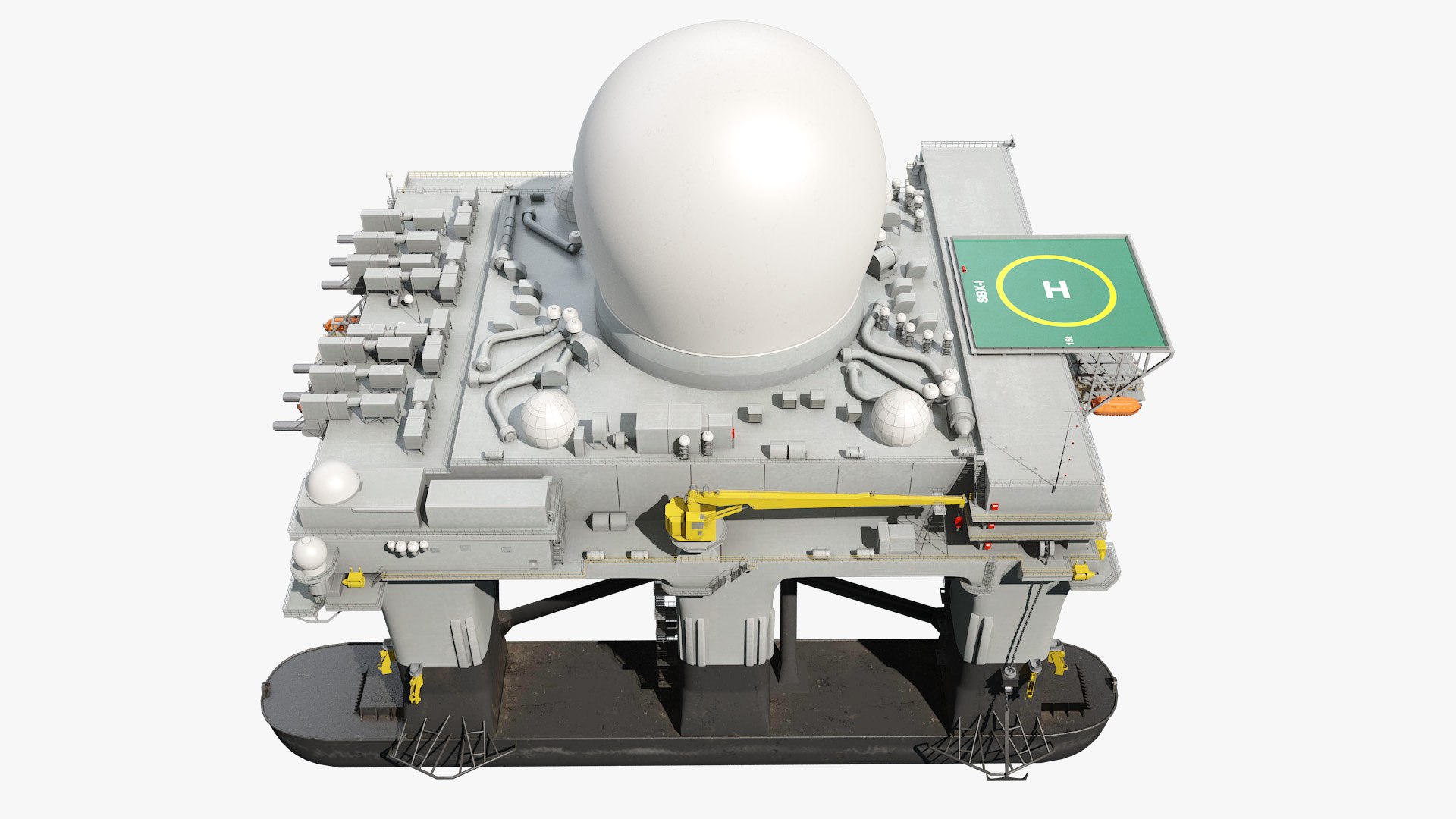 3D Sea Based X-Band Radar SBX-1 - TurboSquid 1784568