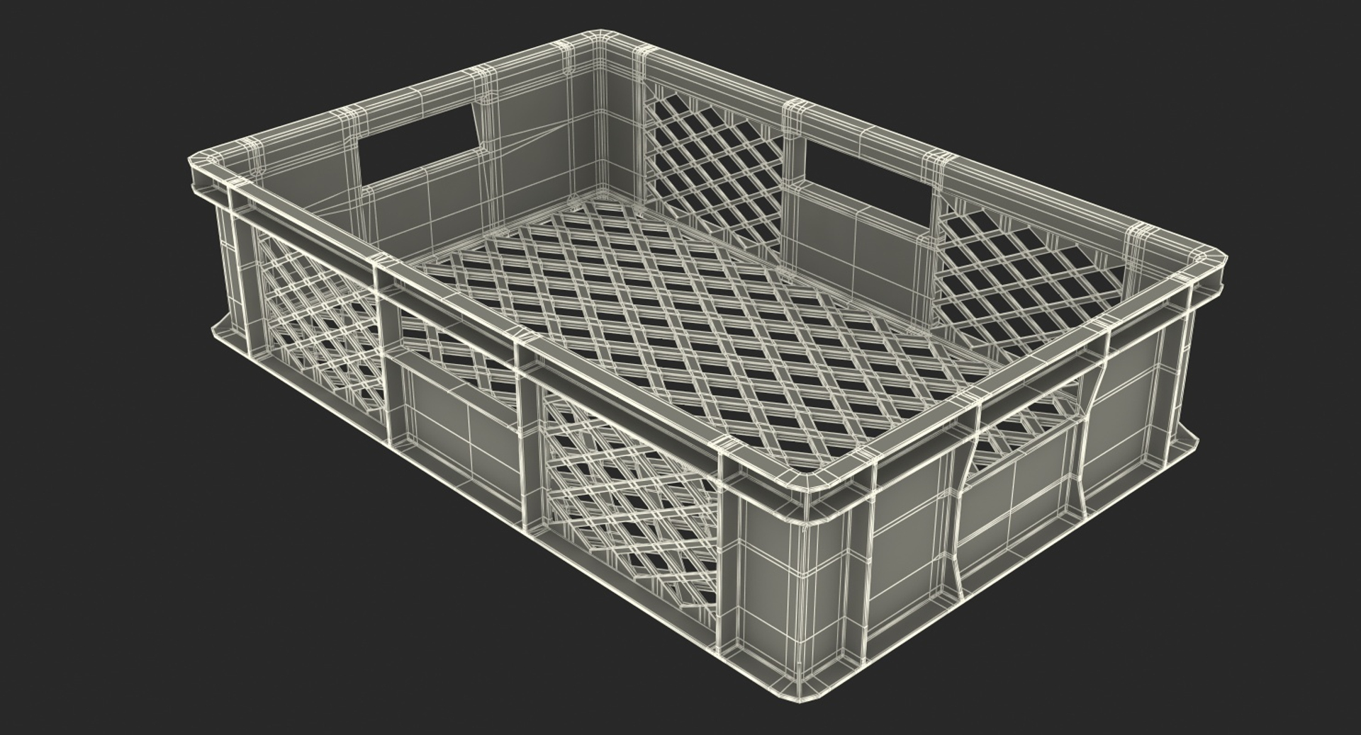 3D Square Solid Plastic Crate Model - TurboSquid 1396145