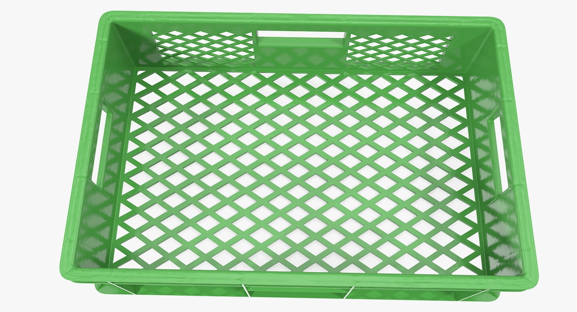 3D square solid plastic crate model - TurboSquid 1396145