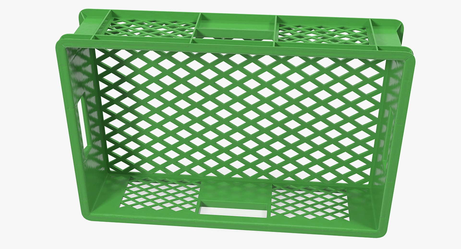 3D square solid plastic crate model - TurboSquid 1396145