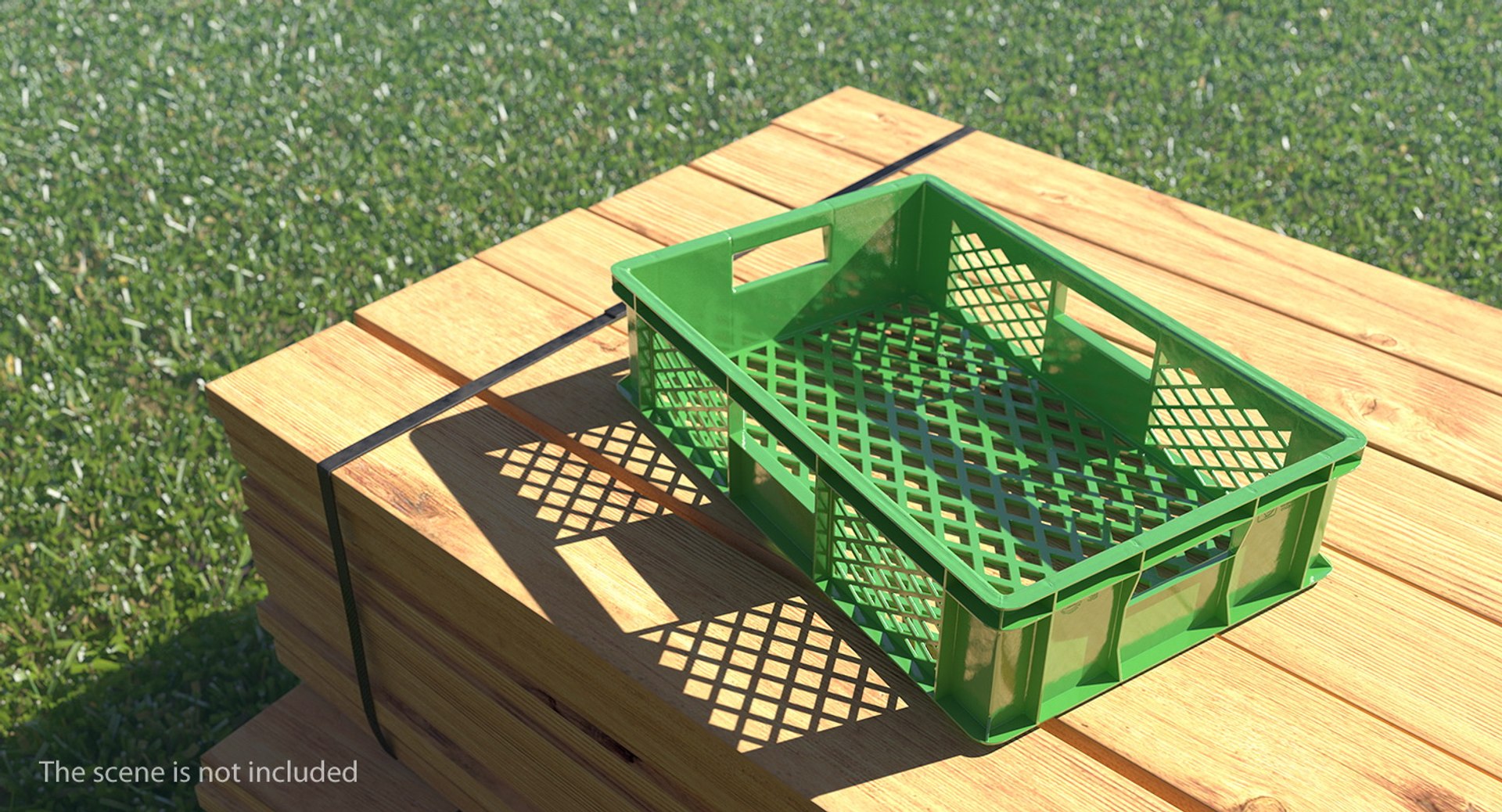 3D square solid plastic crate model - TurboSquid 1396145