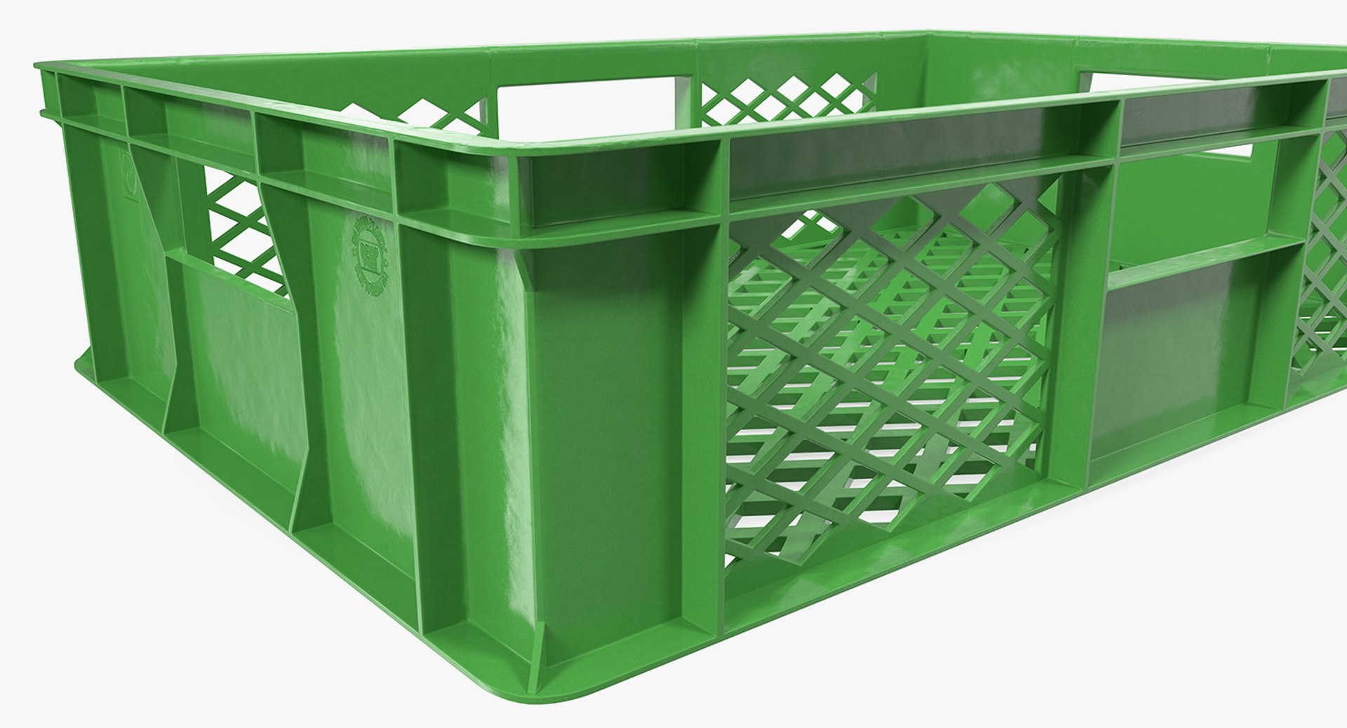 3D square solid plastic crate model - TurboSquid 1396145