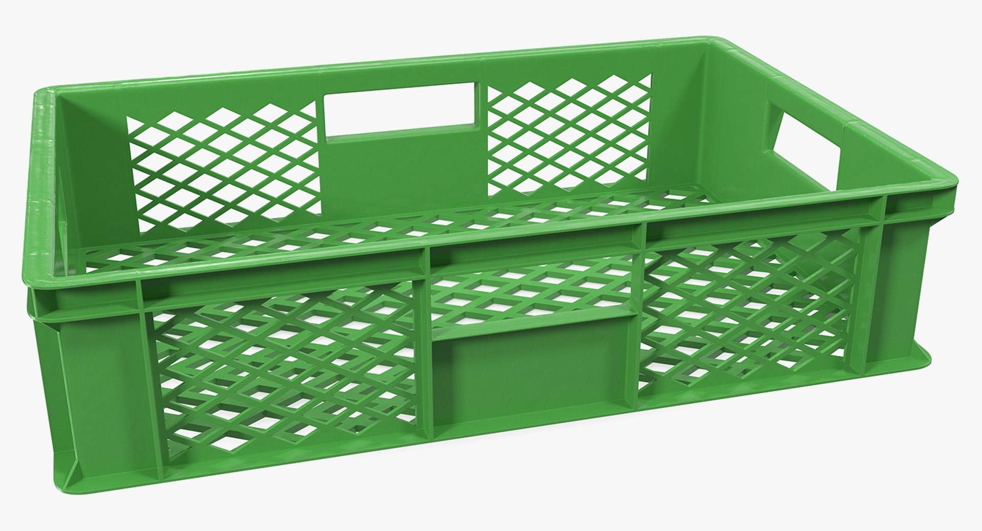 3D square solid plastic crate model - TurboSquid 1396145
