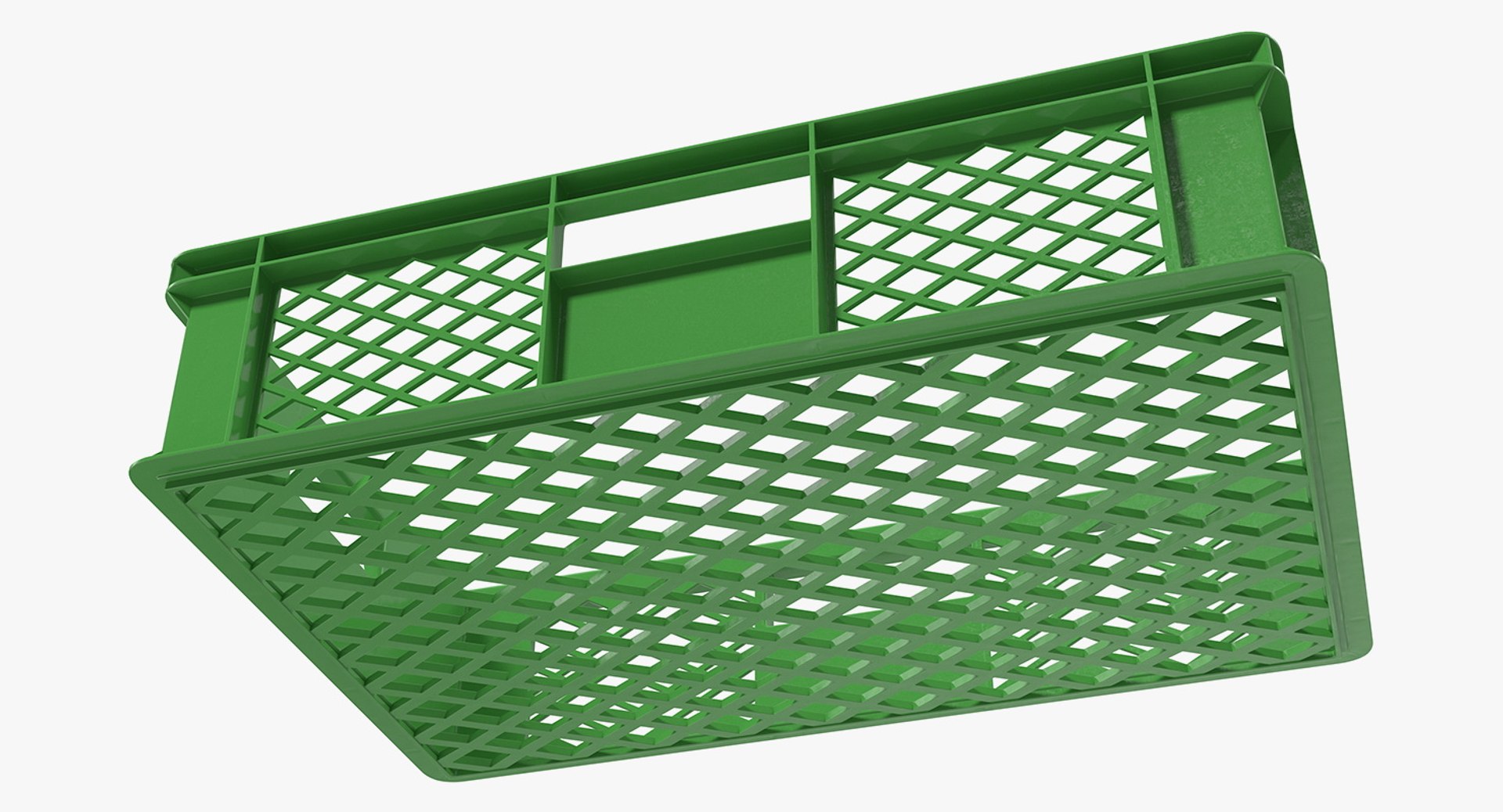3D square solid plastic crate model - TurboSquid 1396145