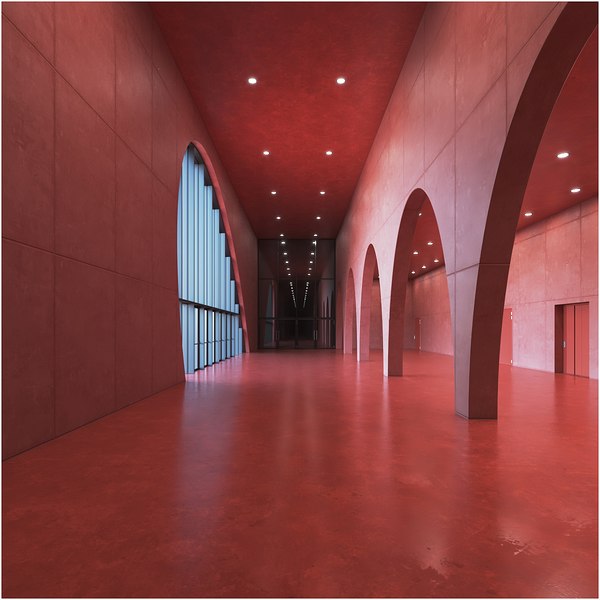 modelo 3d Interior del salón rojo - TurboSquid 2137702