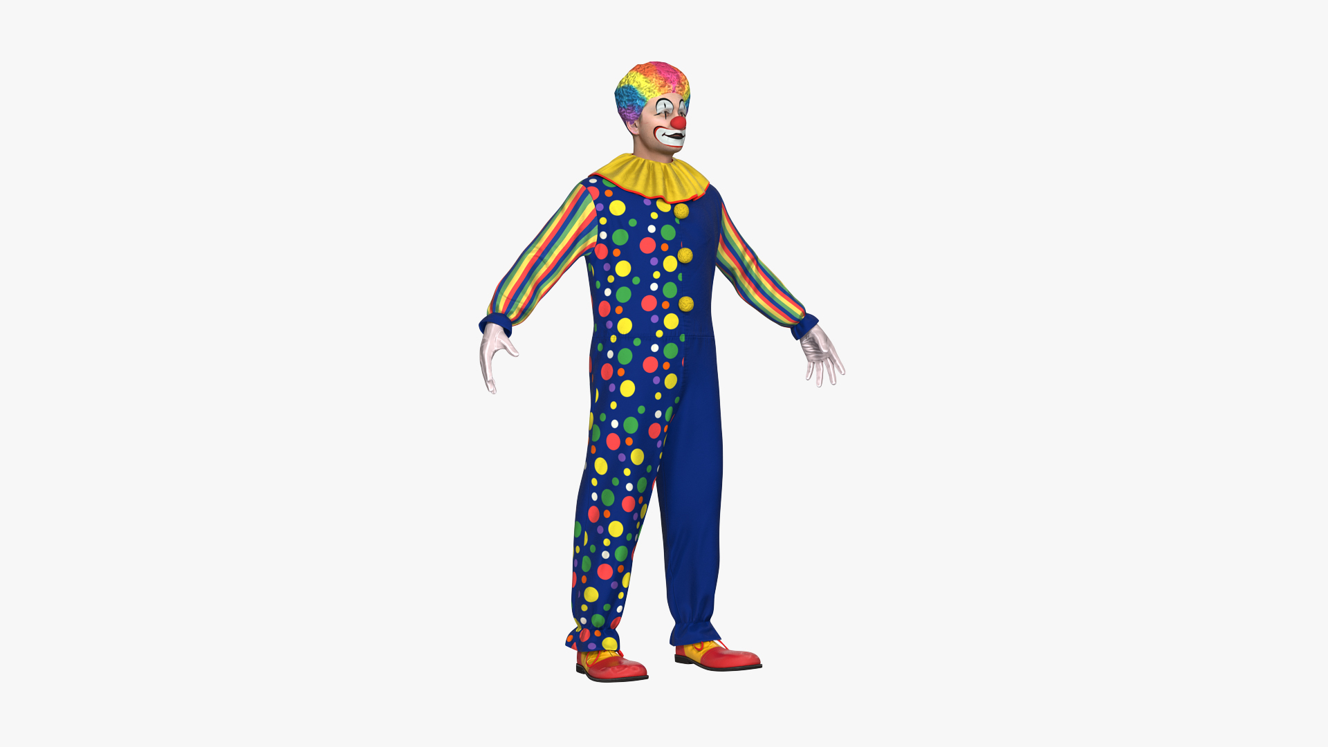 Funny Clown Costume Rigged Model - TurboSquid 1600404