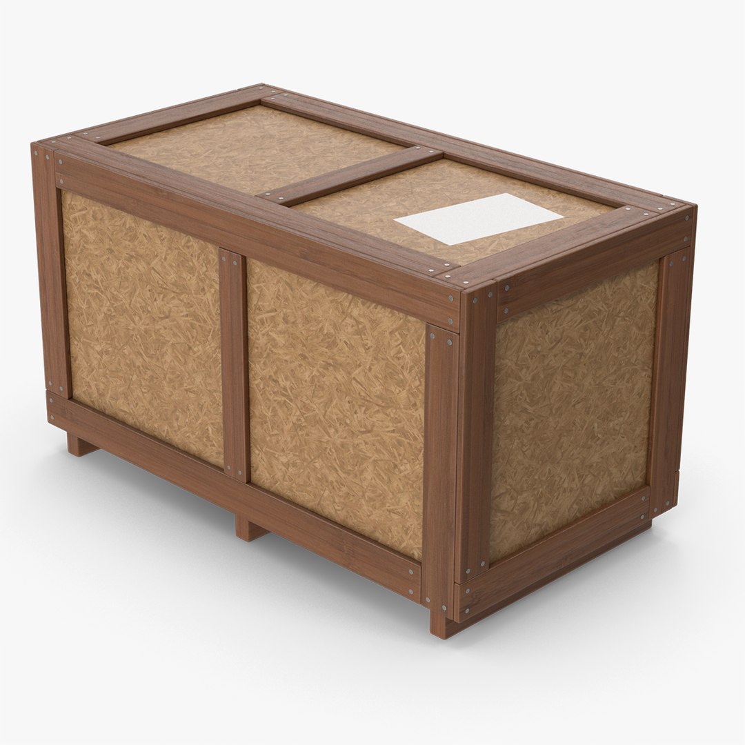 modelo 3d Wooden Crate Box Dark - TurboSquid 1994913