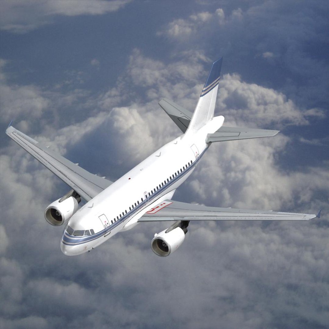 3d model airbus a318 private a-318