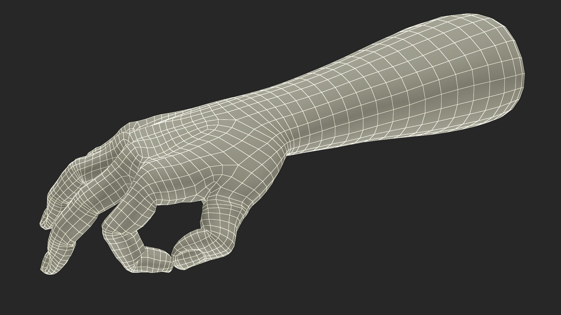 3D Man Hand OK Pose Model - TurboSquid 2194879