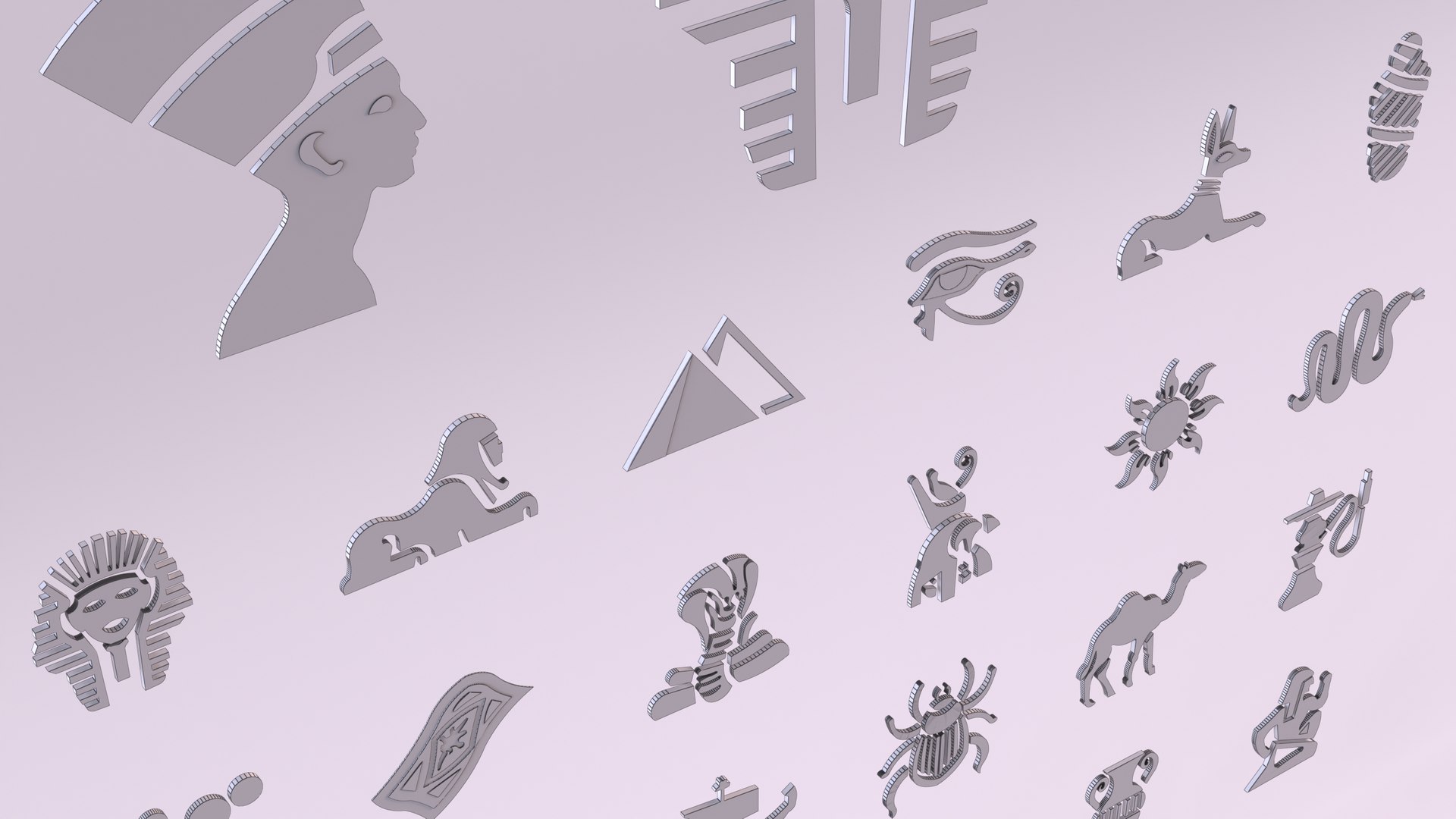 3D Egyptian Symbols - 010 - TurboSquid 2231736